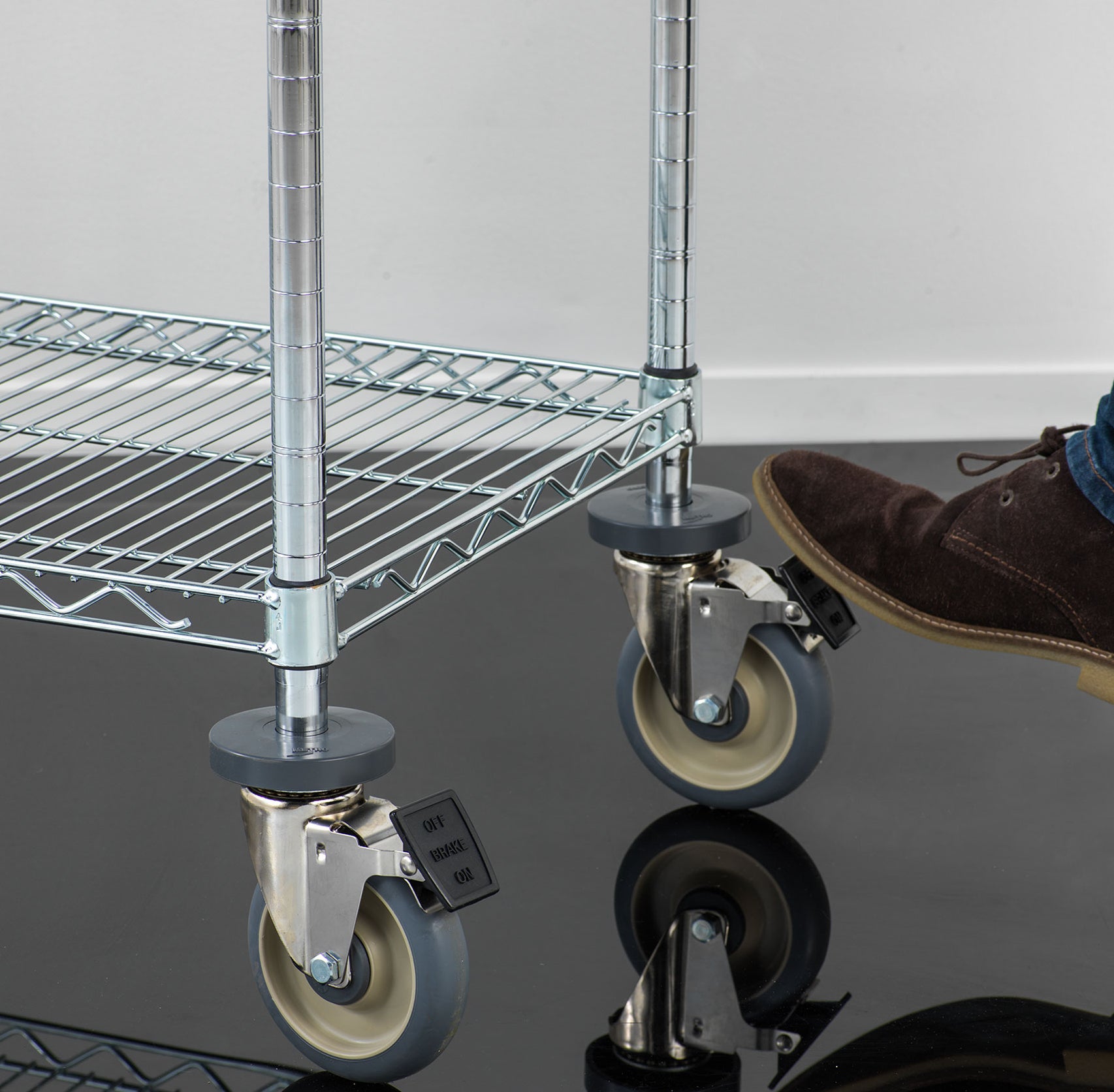 Stainless Steel Wire Shelving - Mobile Unit 1800mm High — Mailbox Products